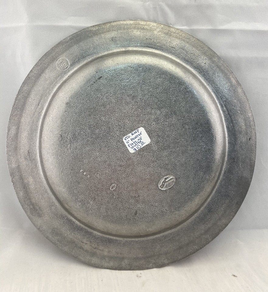 VINTAGE RWP 11" PEWTER PLATE WITH WEST VIRGINIA SOLDIER USA WILTON ...
