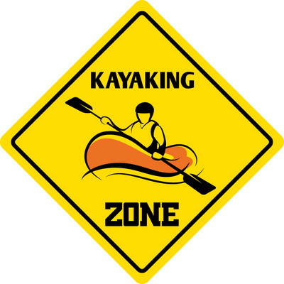 *Aluminum* Kayaking Zone Funny Metal Novelty Sign 12"x12" | eBay