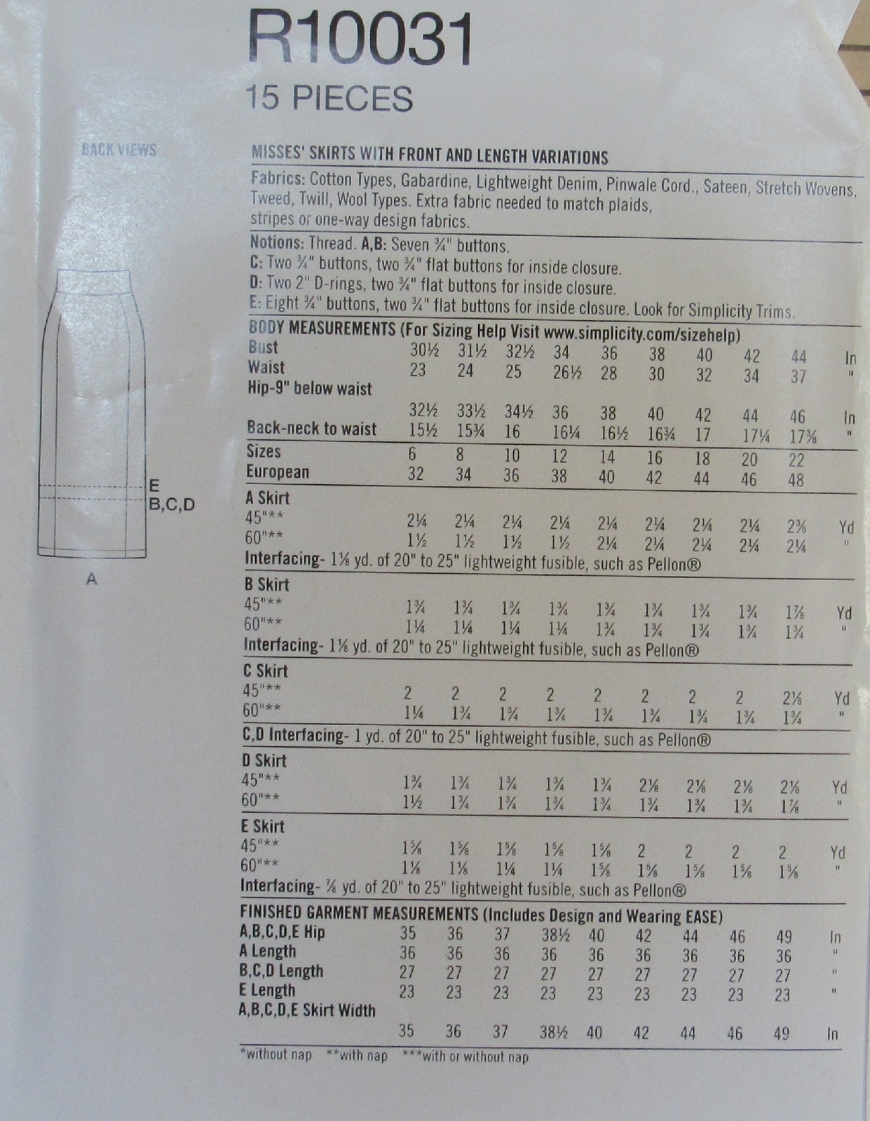 Vintage Uncut 1980 Simplicity 9570 Sewing Pattern Misses Halter Tops ...