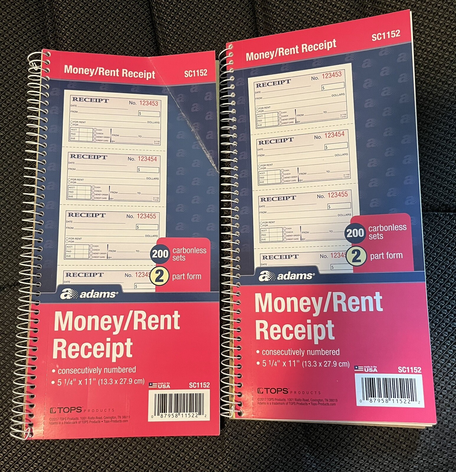Adams Money Receipt Book SC1152 - Pack Of 2 - NEW 87958115222| eBay