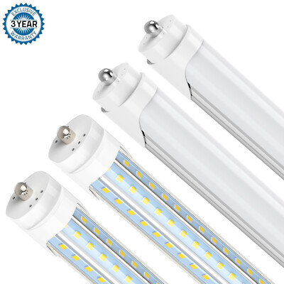 T8 8FT LED Shop Light Bulbs Single Pin 6500K Garage FA8 LED Tube Lights ...