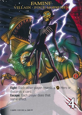 FAMINE 2014 Upper Deck Marvel Legendary FOUR HORSEMAN | eBay