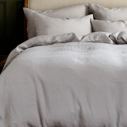 ECORA - Artisan Grey Pure Superior Linen - King DUVET COVER - NEW - 2 ...