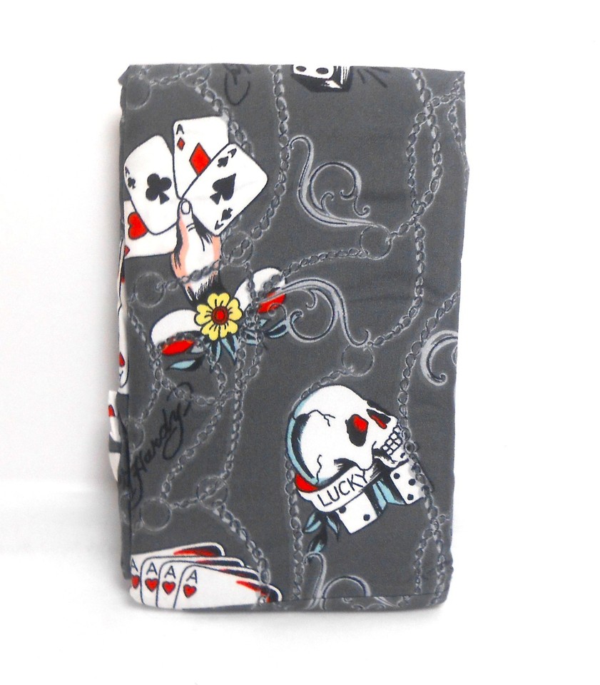 Ed Hardy Standard Set of 2 Polyester Pillowcases Dice, Cards, Skulls on ...