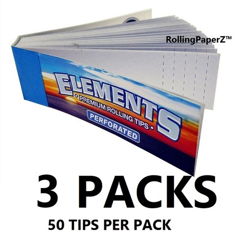 3 X Packs of ELEMENTS PERFORATED ROLL UP TIPS/ 50 per Pack/150 Tips Total | eBay