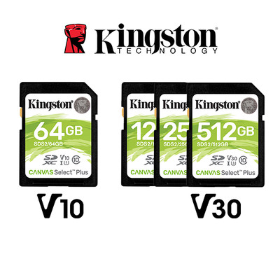 Kingston Canvas SD Card 64GB 128GB 256GB 512GB SDXC Camera Flash Memory ...