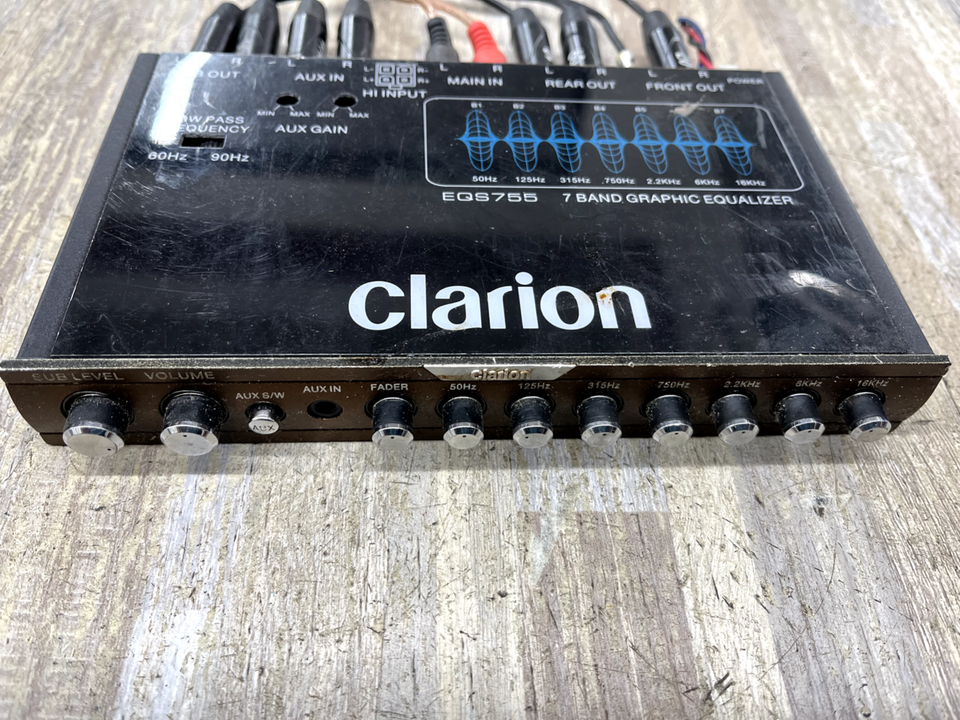 CLARION EQS-755 7-BAND GRAPHIC EQUALIZER TESTED GOOD. FREE FAST ...