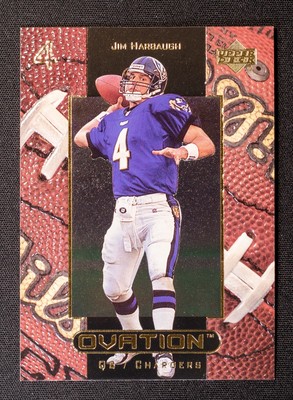 1999 Upper Deck Ovation Jim Harbaugh NFL Football Card #50 - Baltimore ...