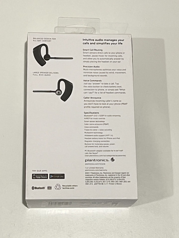 POLY Plantronics Voyager Legend Noise Cancelling Bluetooth Headset USED ...