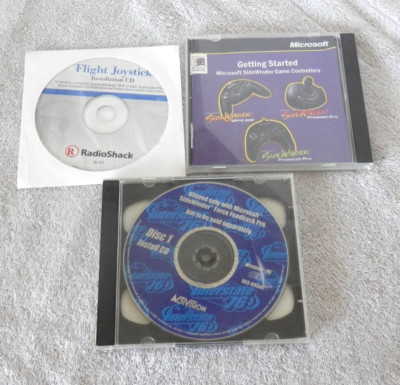 Radio Shack Flight Joystick Install CD Plus 2 Sidewinder Joystick CDs ...
