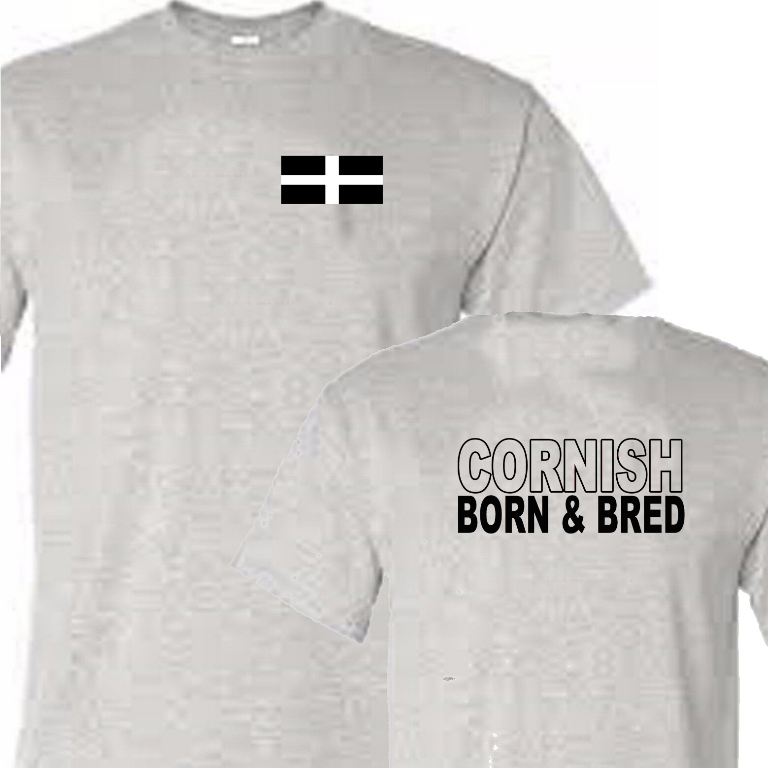 Cornwall T Shirt Cornish County Born And Bread Flag Design Novelty ...