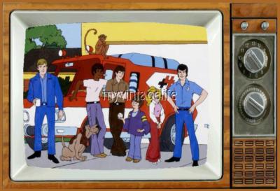 EMERGENCY +4 TV Fridge MAGNET 2" x 3" SATURDAY MORNING CARTOONS | eBay