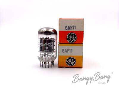 2 Vintage General Electric 6AF11 Compactron Dual Triode Pentode Amp ...