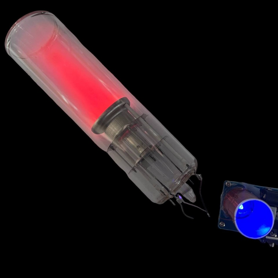 NEON plasma tube 14.5 x 3.8 cm vintage gas-discharge light bulb for DIY ...