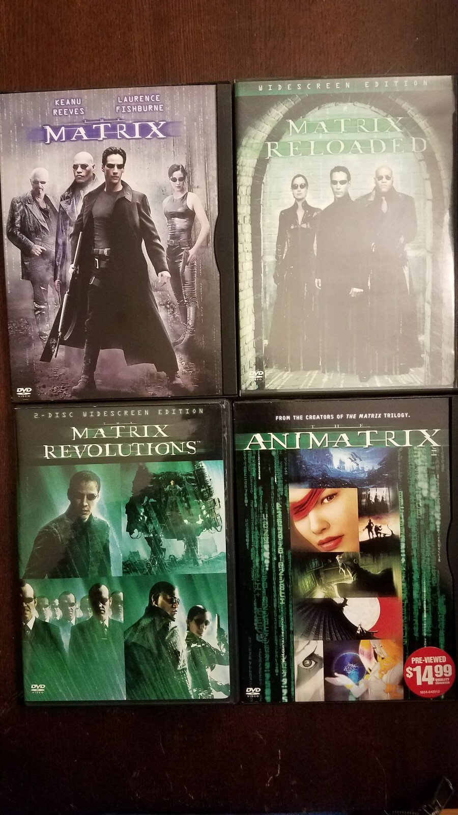The Matrix Collection DVD, 6-Disc Set- Trilogy + Animatrix - Wachowski Bros | eBay