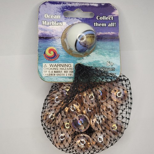 Ocean Set Mega Marbles 2014 Net 20 Player And 1 Shooter Marble Lot ...