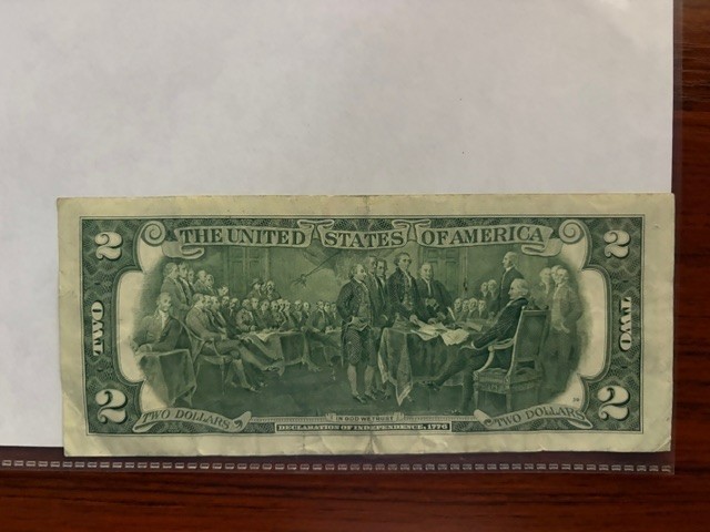 1976 two dollar bill with 2 sets of double digits | eBay