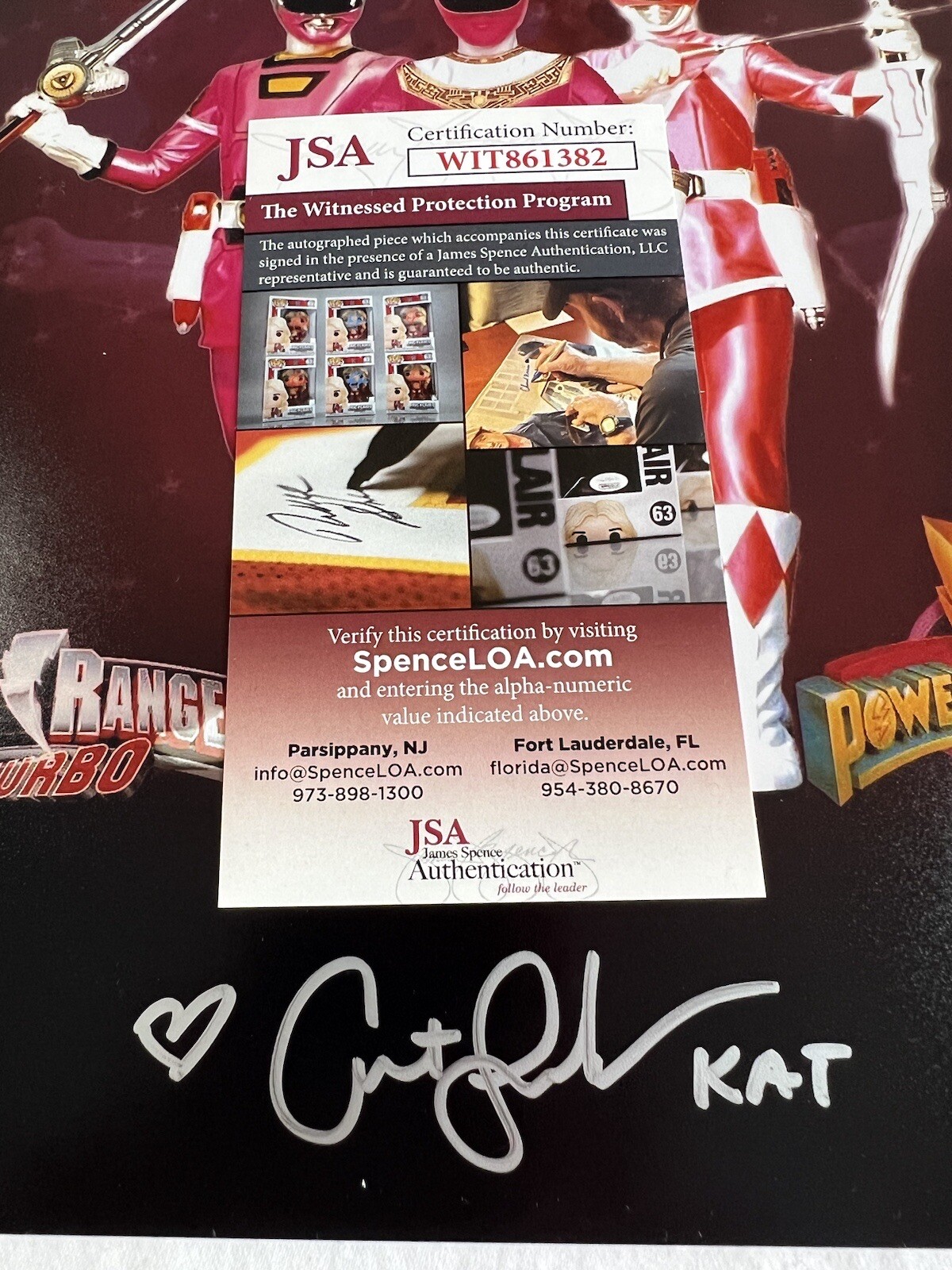 CATHERINE SUTHERLAND POWER RANGERS Signed Autographed 8x10 Photo JSA ...