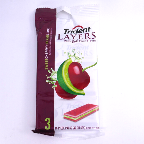 Trident Layers Sweet Cherry Island Lime Gum- Collectible | eBay