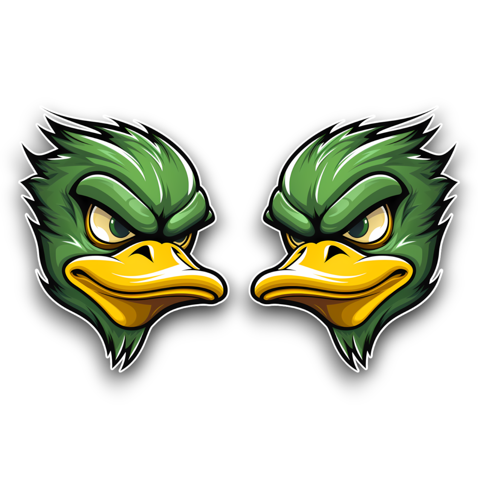 2x Small Cute Angry Duck Vinyl Sticker Decals For Car Laptop Scrapbook ...