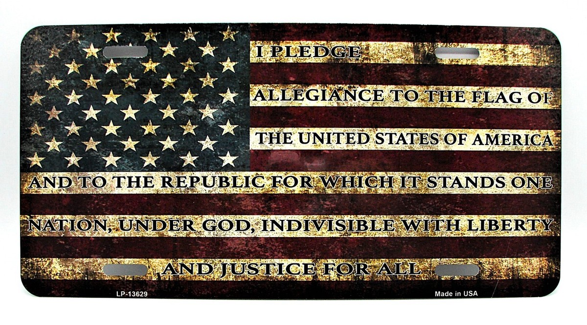 American Flag License Plate