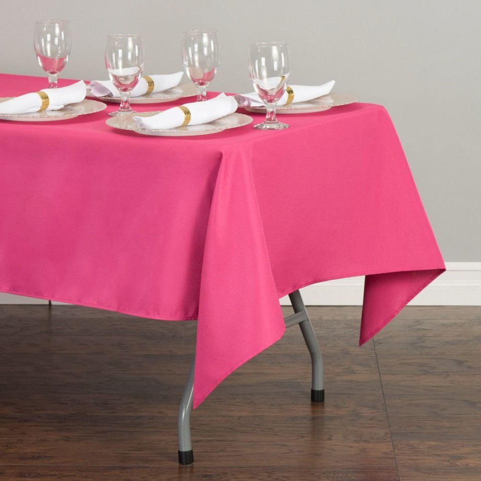 LinenTablecloth 60 x 102 in Rectangular Polyester Tablecloth Wedding ...