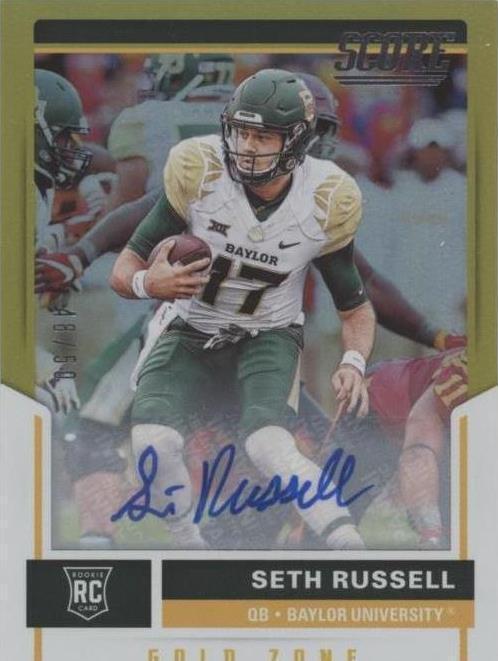 2017 Score - Seth Russell #353 Rookie Signatures Gold Zone /50 (AU, RC ...