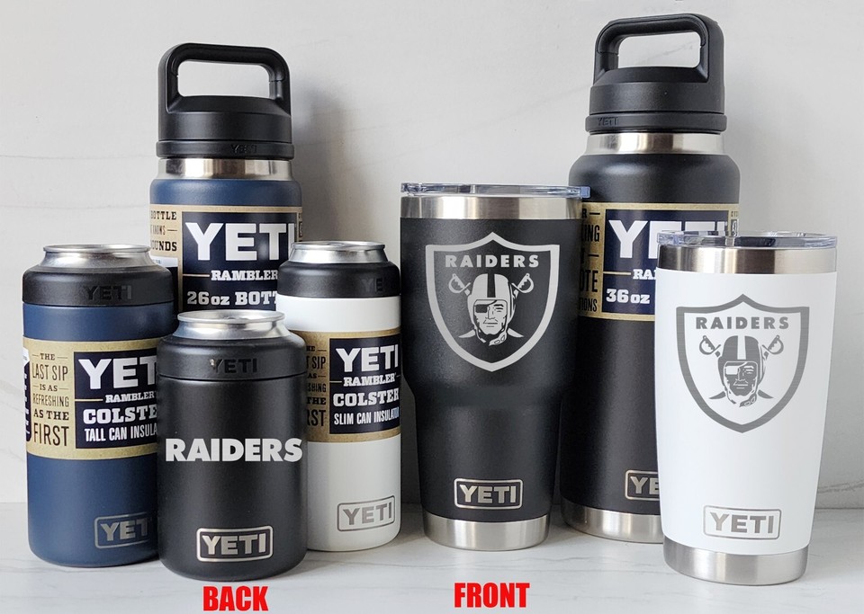 Las Vegas Raiders YETI Laser Engraved Tumblers, Mugs, Can Colsters and ...