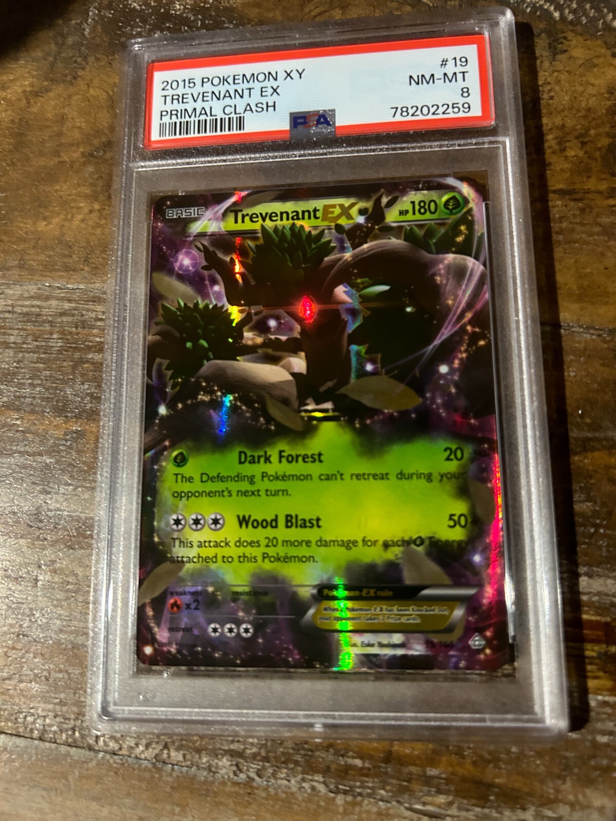 POKEMON 2015 XY Primal Clash TREVENANT EX #19 PSA 8 RARE 2 | eBay
