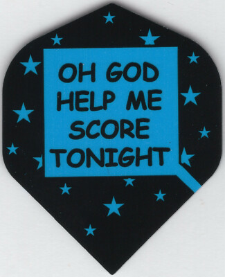 "OH GOD HELP ME SCORE TONIGHT" Dart Flights: 3 per set | eBay