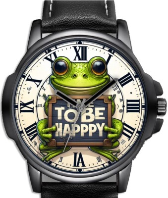 Funny Frog Showing Sign TIME TO BE HAPPY Unique Unisex Beautiful Wrist ...