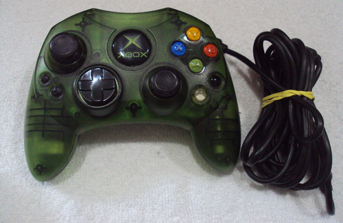 Microsoft Original Xbox Wired Controller Type-S Clear Halo Green OEM ...
