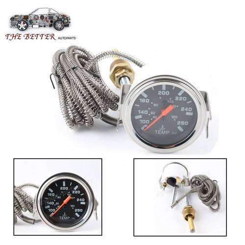 2'' 52MM Pointer Water Temperature 12V Temp Gauge Car Meter with Sensor ...