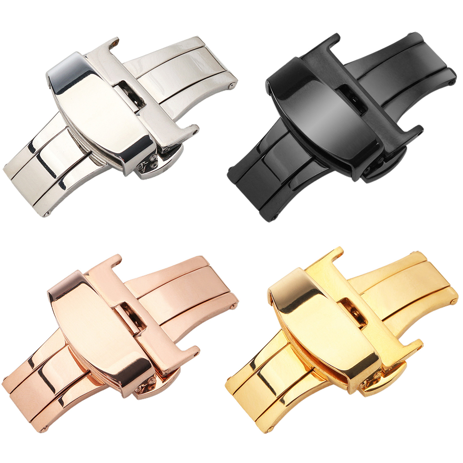 Stainless Steel Deployment Clasp Buckle Fasten Watchband Clasp ...
