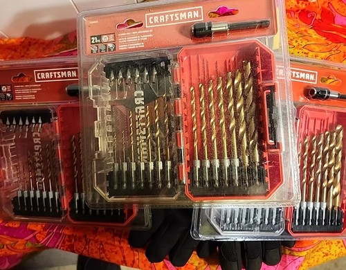 2 Sets Craftsman 21 Piece Impact Hex Shank Drill Bits and 1/4" Drive ...