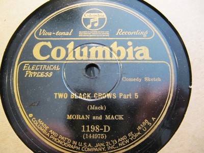 1927 TWO BLACK CROWS George Moran & Charles Mack 5+6 Minstrel HUMOR ...