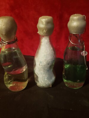 Vintage Lutex Bottles With Wax Tops Set Of 3 | eBay