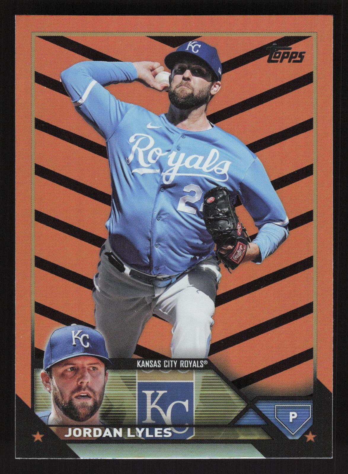 2023 Topps Update Series - Jordan Lyles #US190 Orange & Black Foil for ...