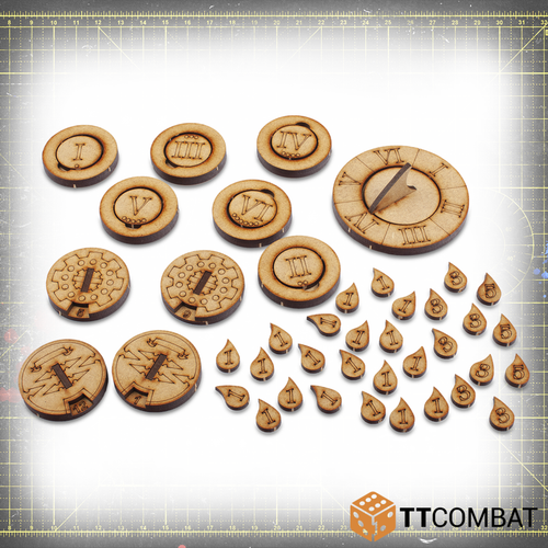 HBA030 TTCombat - Turn and Command Counters - (Star Wars Legion, Corvus ...