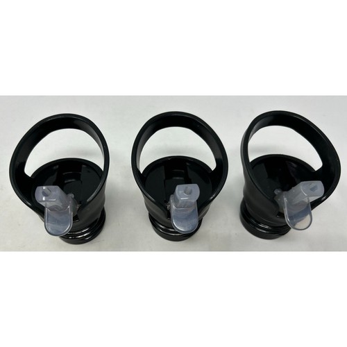 Replacement Lids Three Black Tumbler Lids with Built in Straws and ...