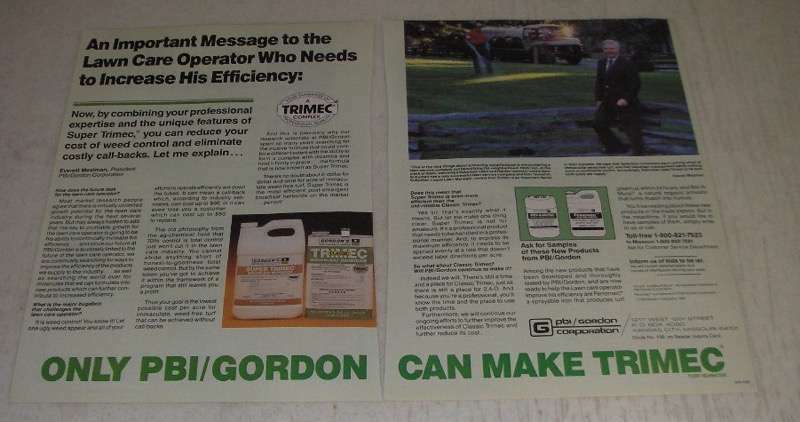1986 PBI/Gordon Super Trimec, Trimec, Bov-a-Mura and Ferromec Ad | eBay