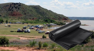 20 Mil HDPE Rubber Tent Mat Ground Floor Mat Puncture Proof Waterproo ...