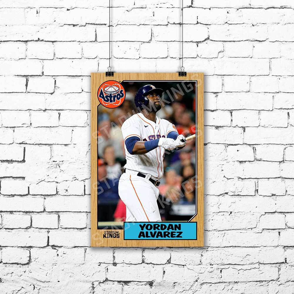 Yordan Alvarez Houston Astros MLB 1987 Baseball Card Poster - 11x17 ...