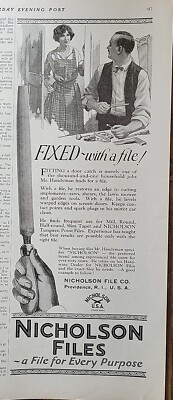 1924 Fixed With A Nicholson Files Slim Vintage Tool ad | eBay