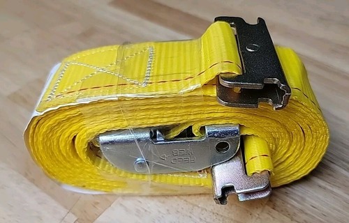1 PK E-Fitting Ratchet Tie Down Straps 2" x 12FT 2500 LBS Strength ...