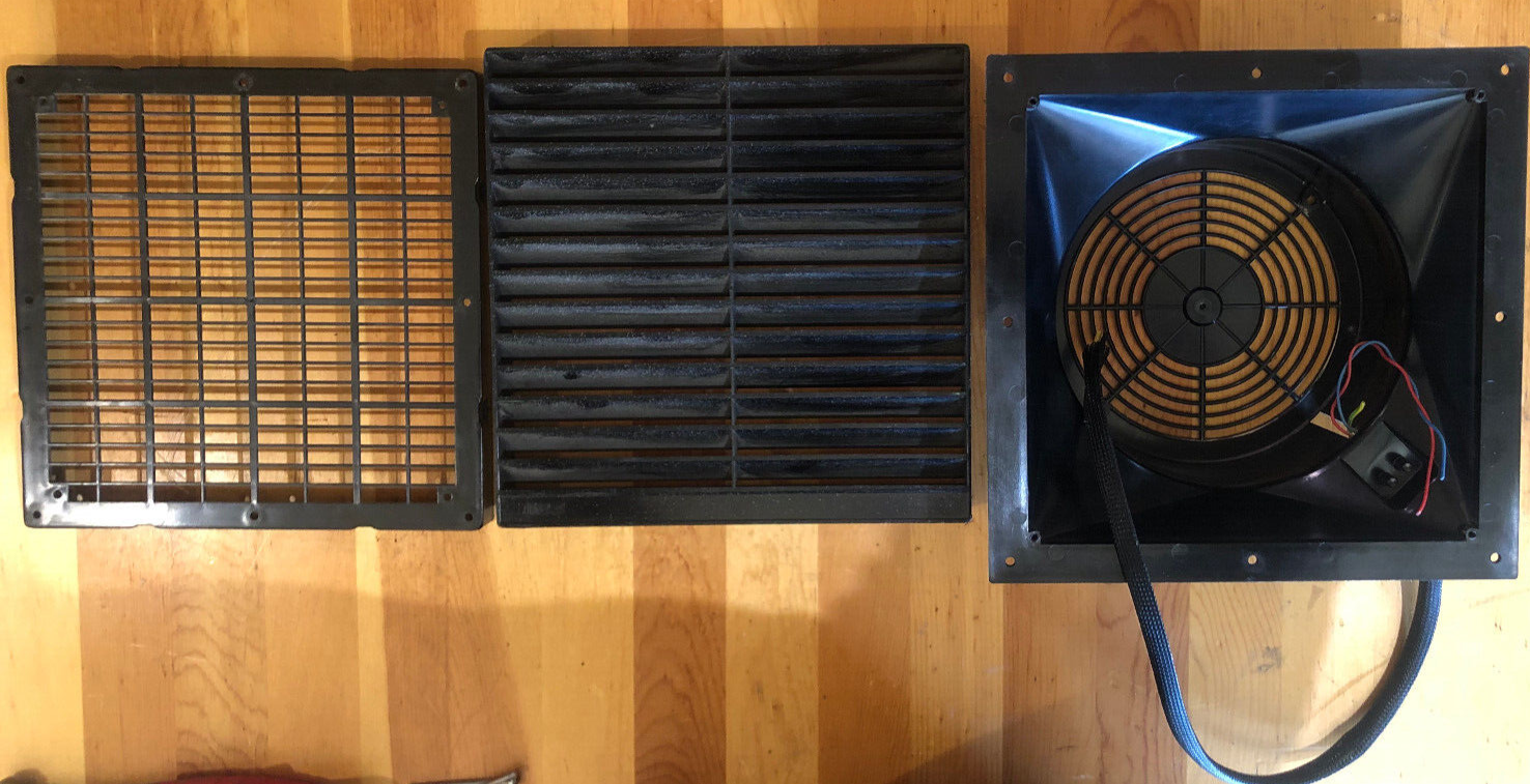 3500 CFM Electric Fan Filter Shroud and Screen, For Electronics Cabinet ...
