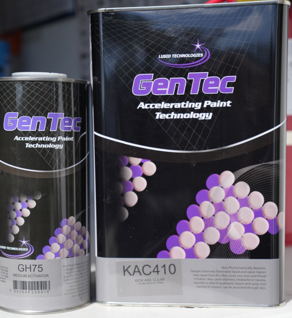 GenTec KICK ASS CLEAR Premium High Gloss Auto 4:1 Clear Coat Kit KAC410 ...