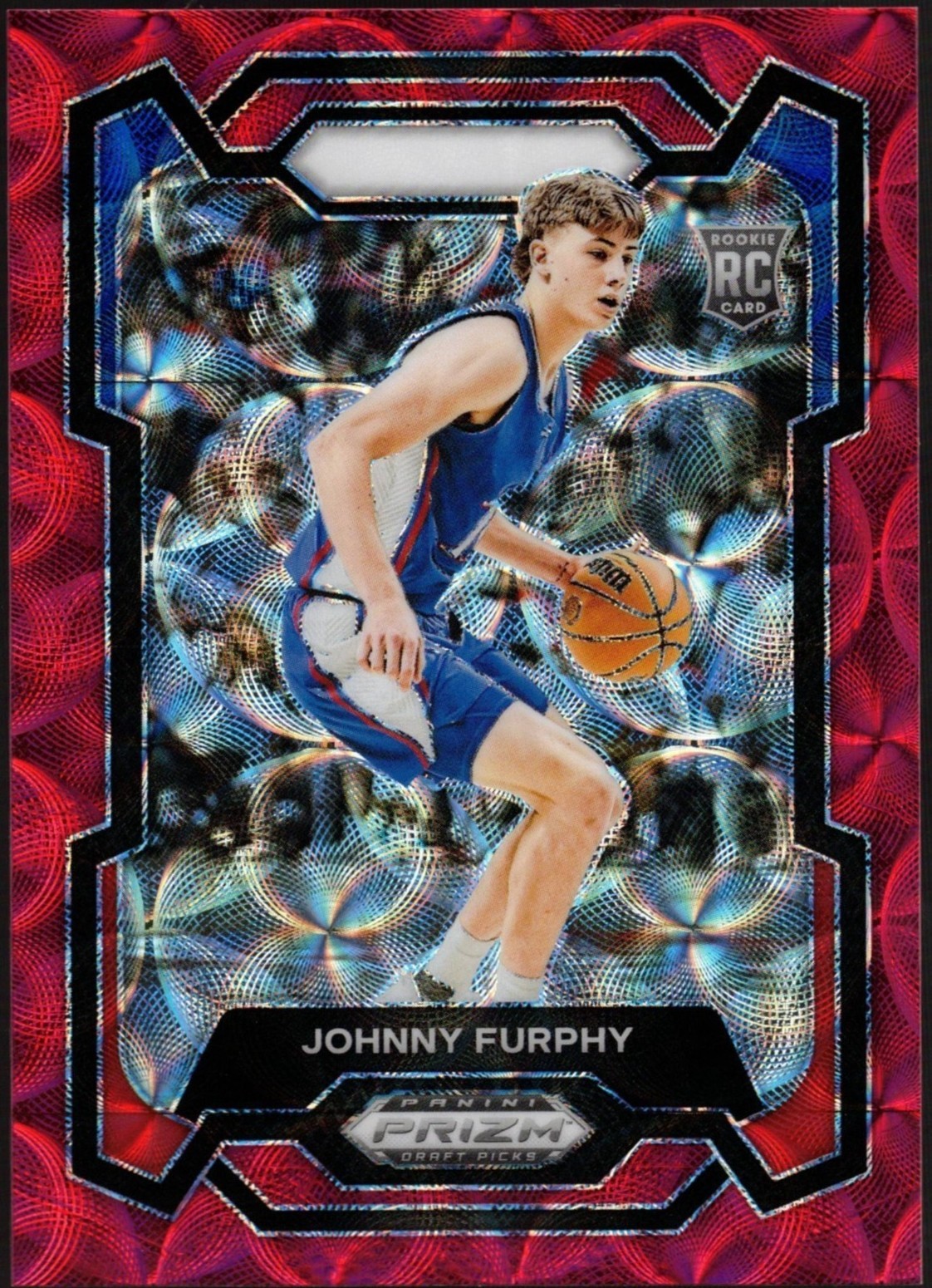 2024-25 Panini Prizm Draft Picks - Johnny Furphy #91 Red Scope Prizm ...