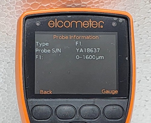 Elcometer 456 F Model S Thickness Gauge A456CFSS with F1 90° Probe ...
