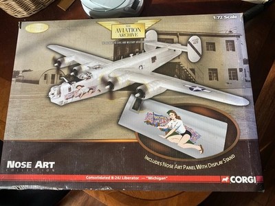 Corgi: B24-J Liberator “Michigan” 1/72 scale. No Nose Art Panel W ...